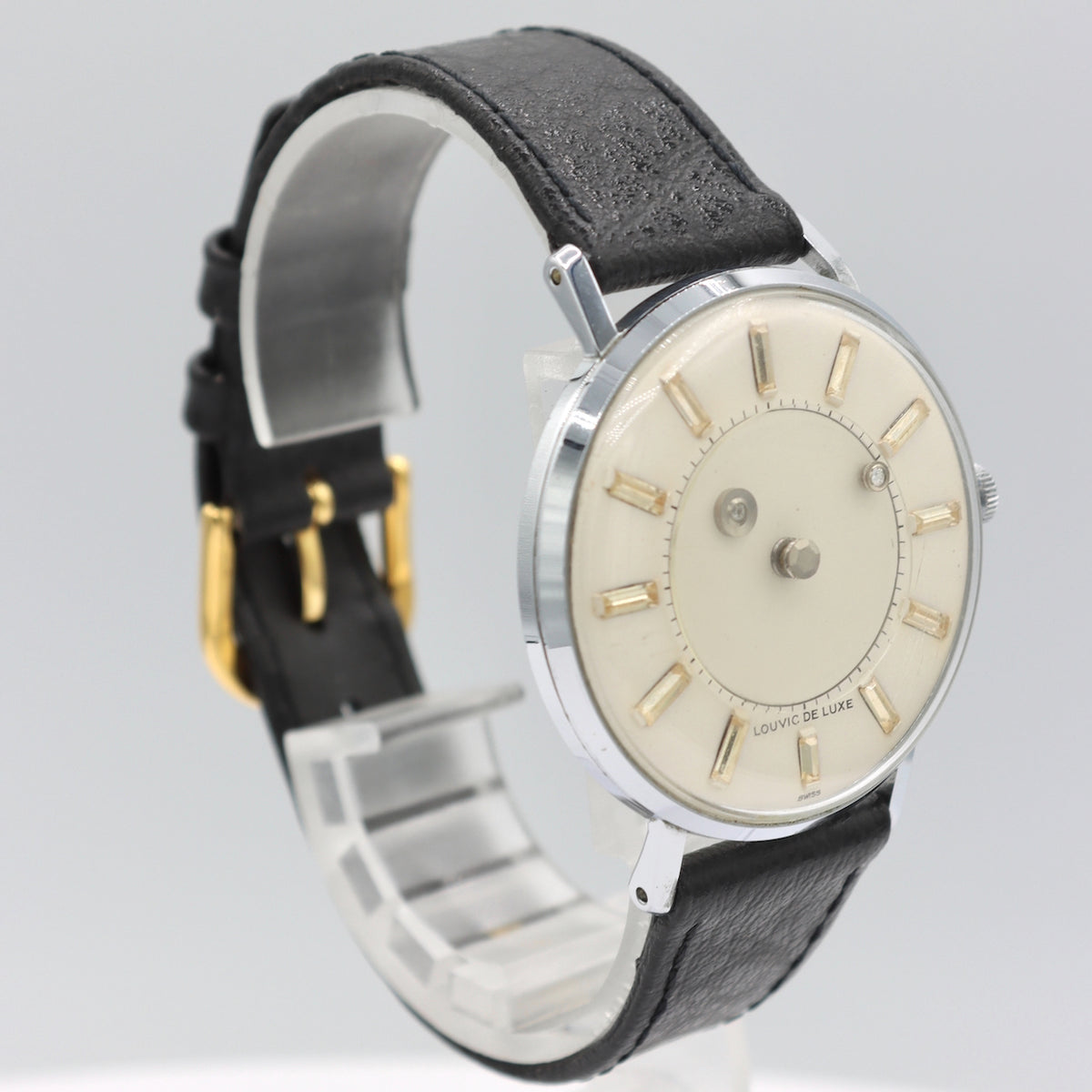 Vintage 36mm Louvic de Luxe Mystery Dial Men's Mechanical Wristwatch S ...