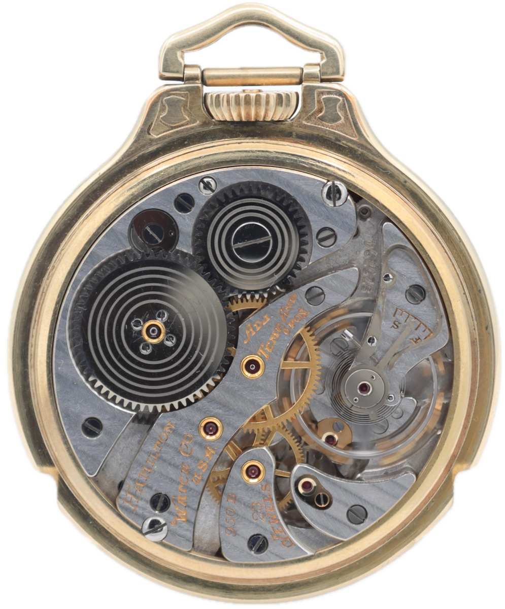 Vintage 16s 1961 Hamilton Bar over crown 23 Jewel Railroad Pocket Watc ...