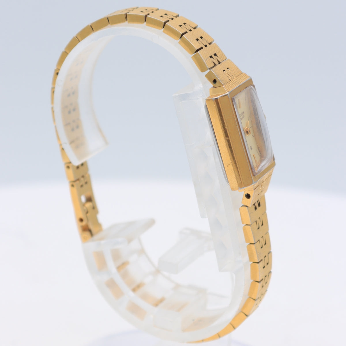 Vintage Citizen 3220 8775 CQ Tank Style Ladies Quartz Wristwatch Gold ...