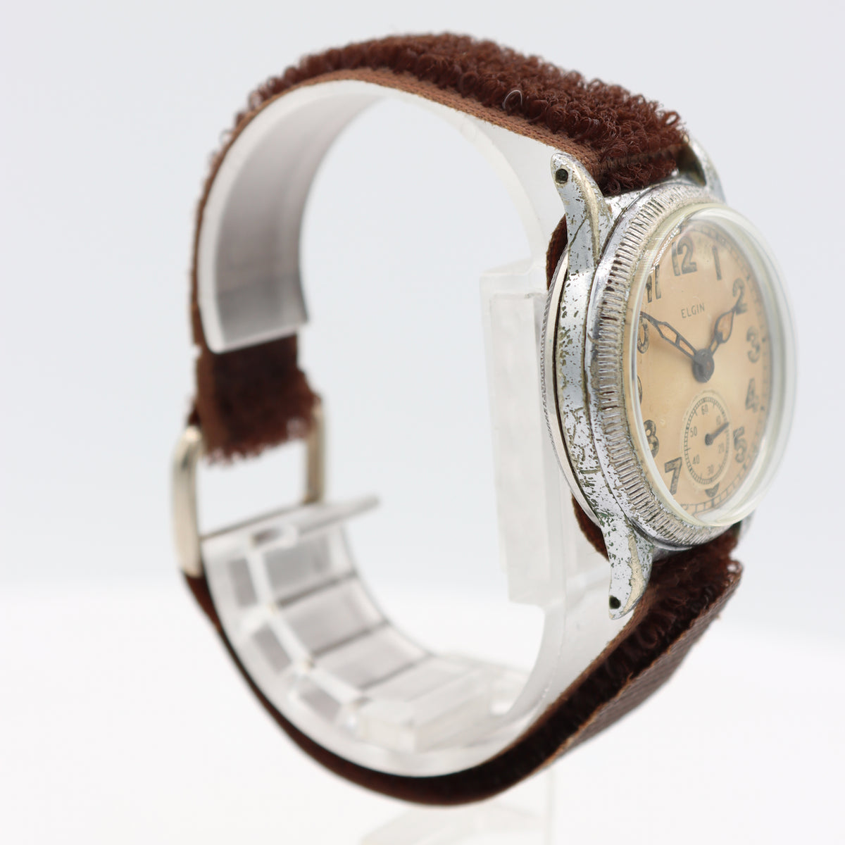 Vintage Elgin Military Style Men's Mechanical Wristwatch 554 USA Chrom ...