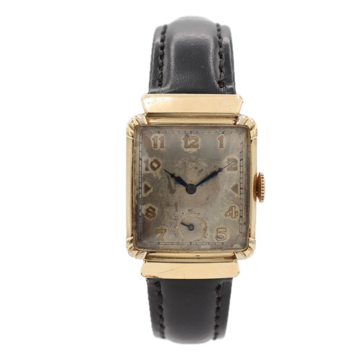 Vintage Lord Elgin Square Men's Mechanical Wristwatch 559 USA 14k Gold ...