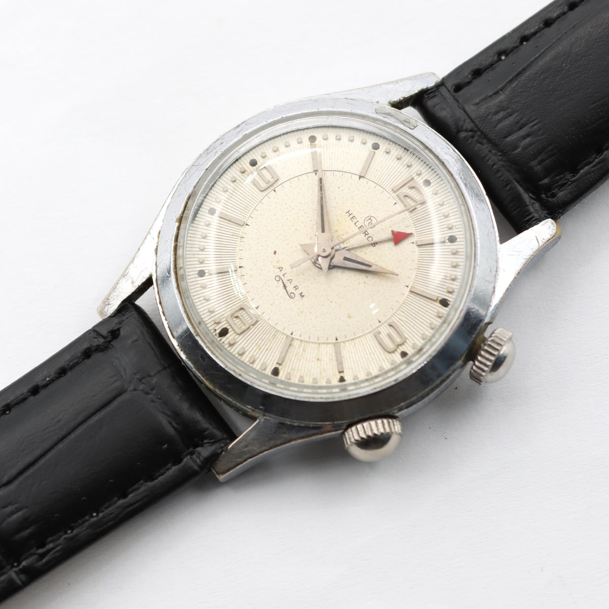 Vintage 33mm Helbros Alarm Men's Mechanical Wristwatch AS 1475 Base Me ...