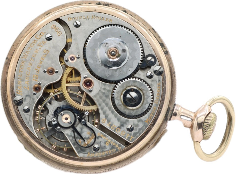 Antique 16S Hamilton Montgomery Mechanical Railroad Pocket Watch 996 1 ...