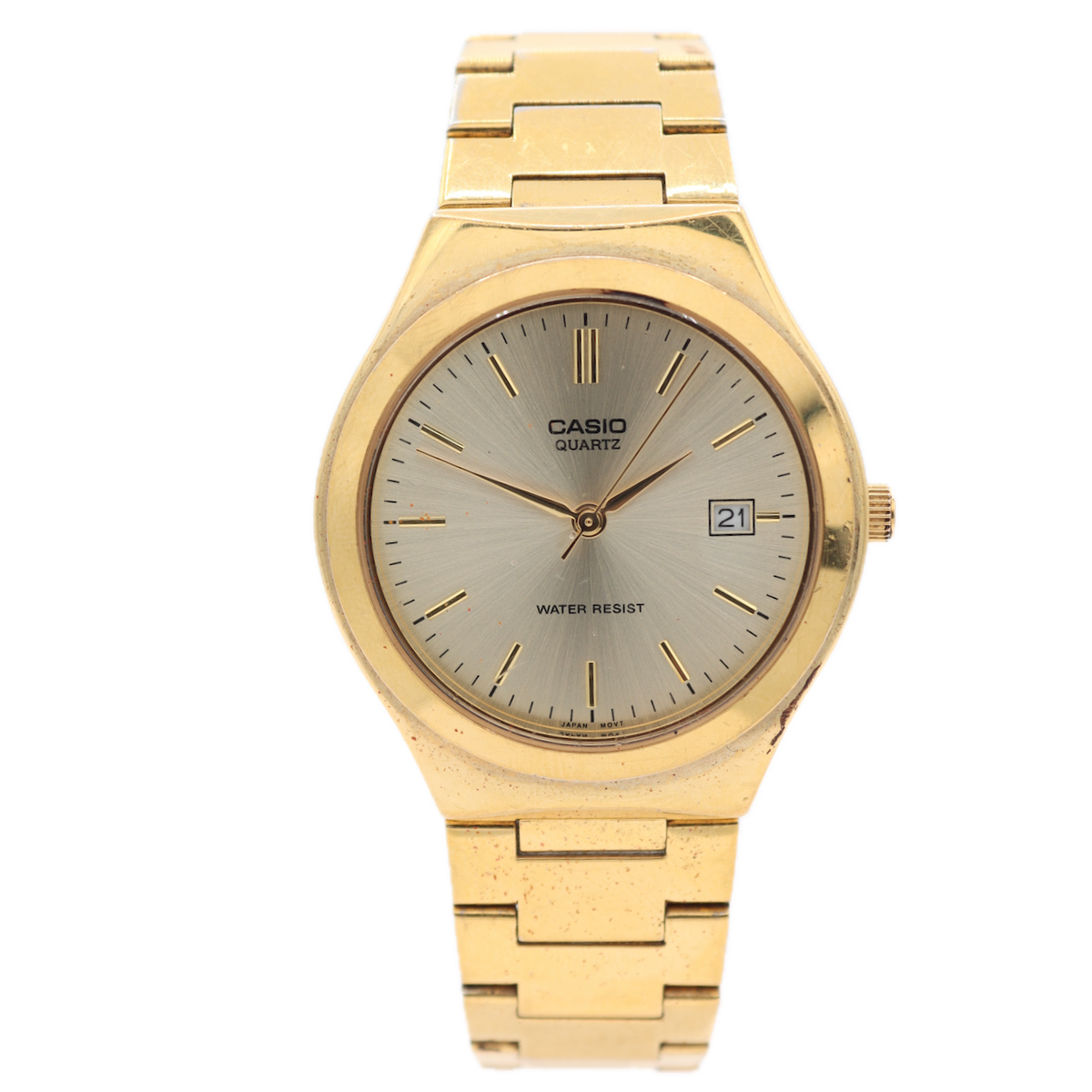 Vintage Casio MTP-1170 Date Men's Quartz Wristwatch 1332 Japan Gold To ...