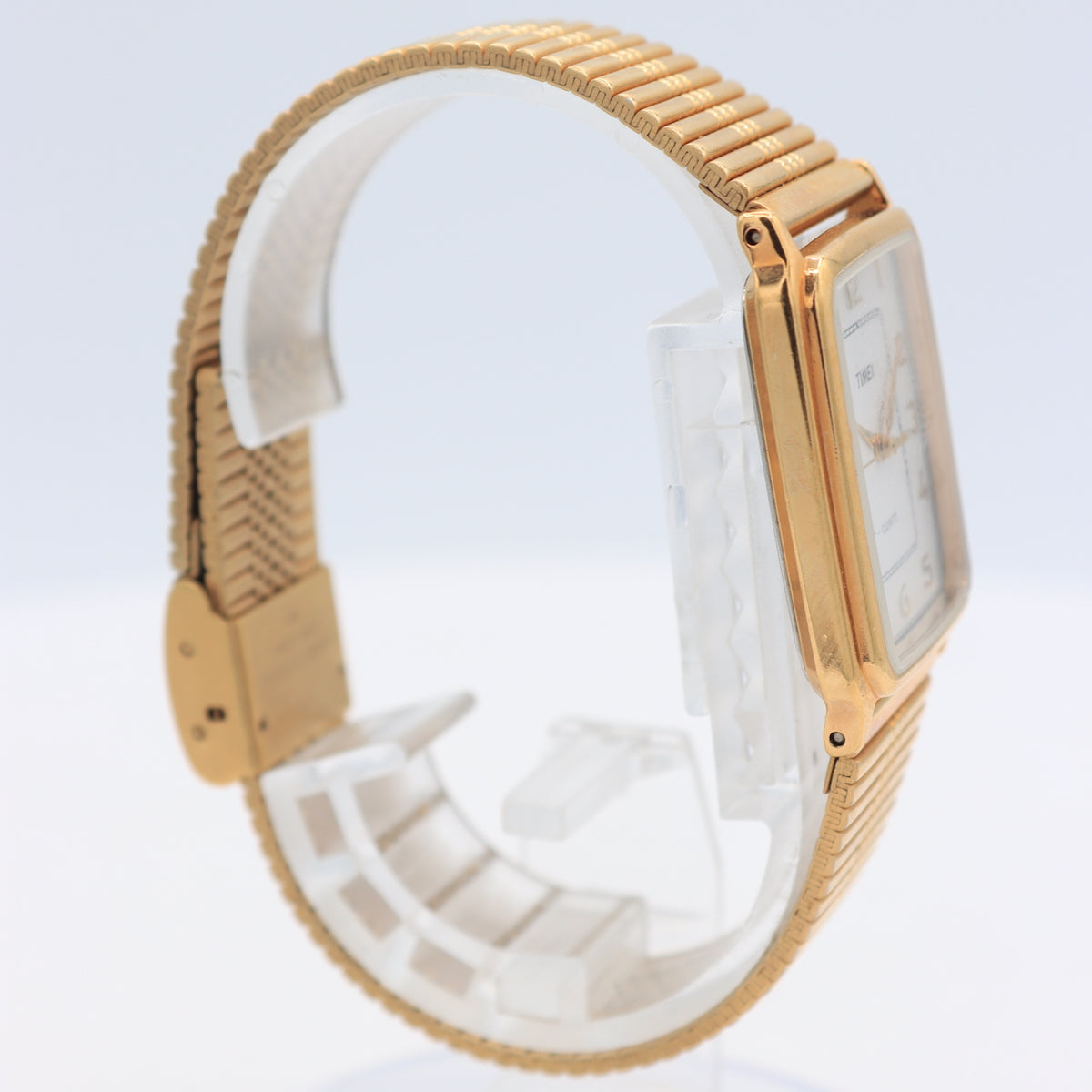 Vintage Timex Tank Style White Ladies Quartz Wristwatch Phillipines Go ...