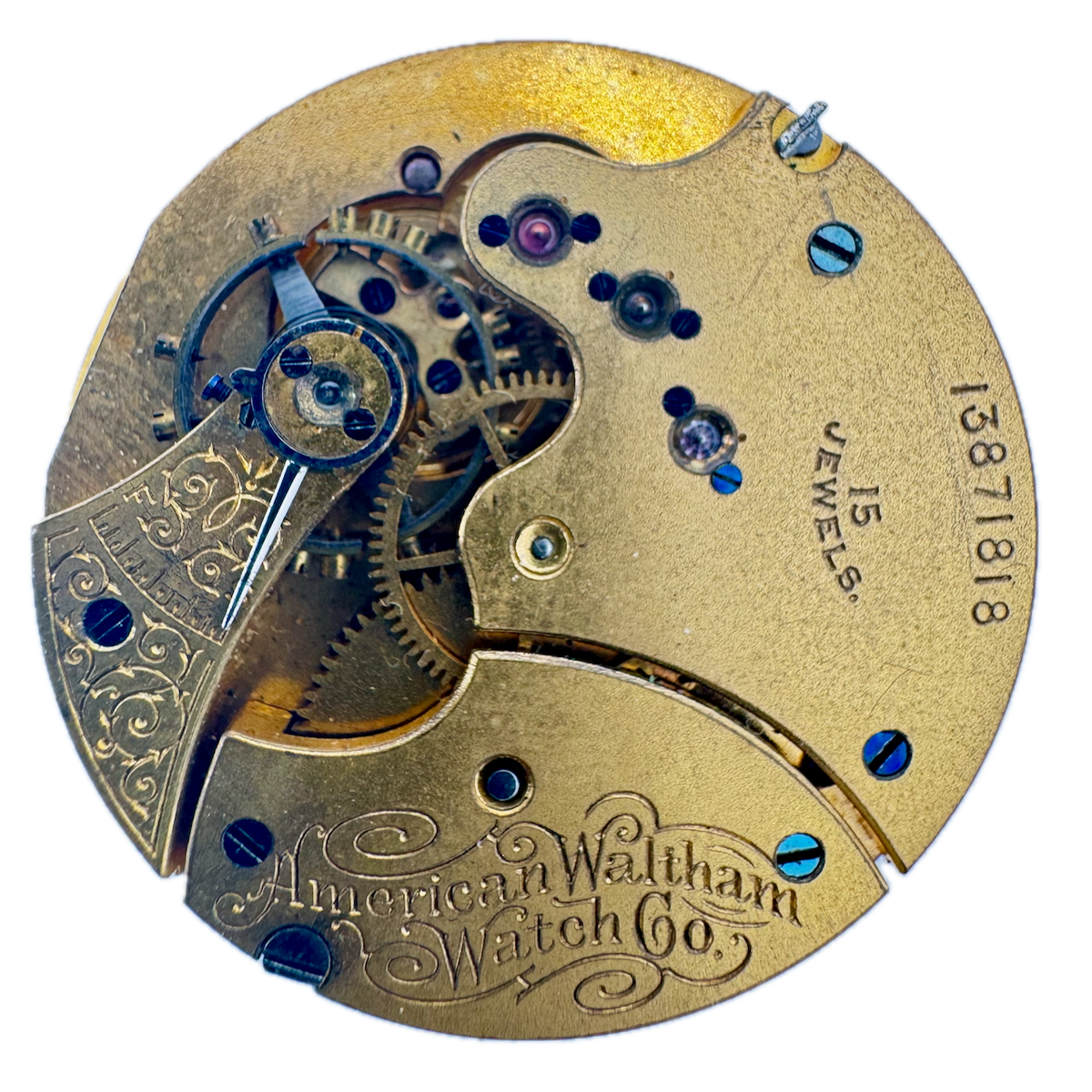 Antique 6s 1904 Waltham 15j Mechanical Hunter Pocket Watch Movement US ...