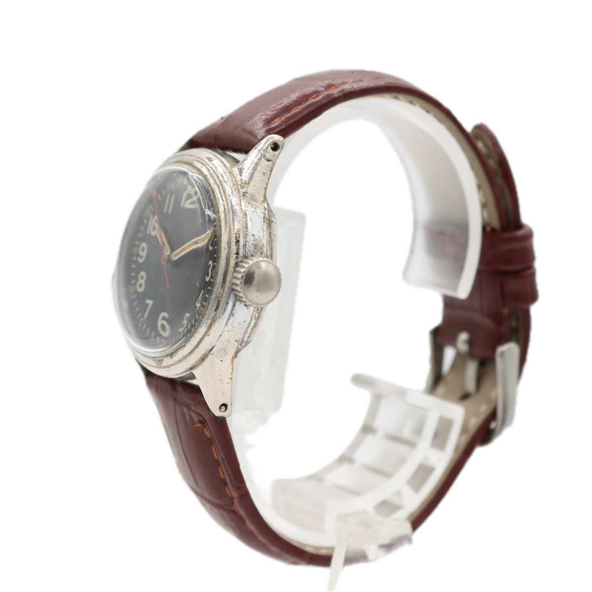 Vintage 1945 Elgin A-11 Men's Mechanical Wristwatch 539 USA Steel & Ch ...