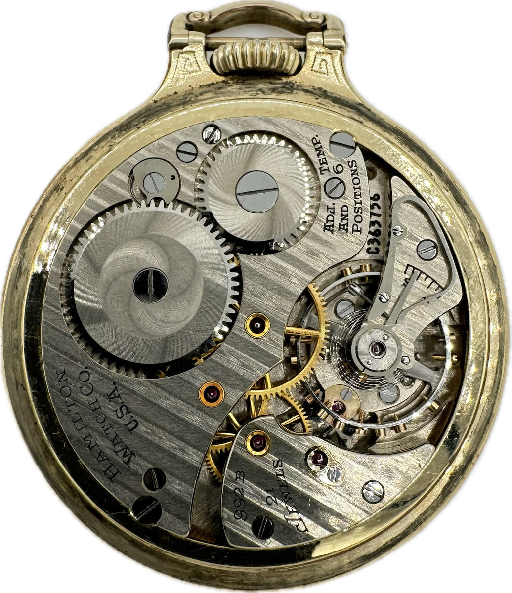 Antique 16S Hamilton Bar Over Crown Railroad Pocket Watch Grade 992B 1 ...