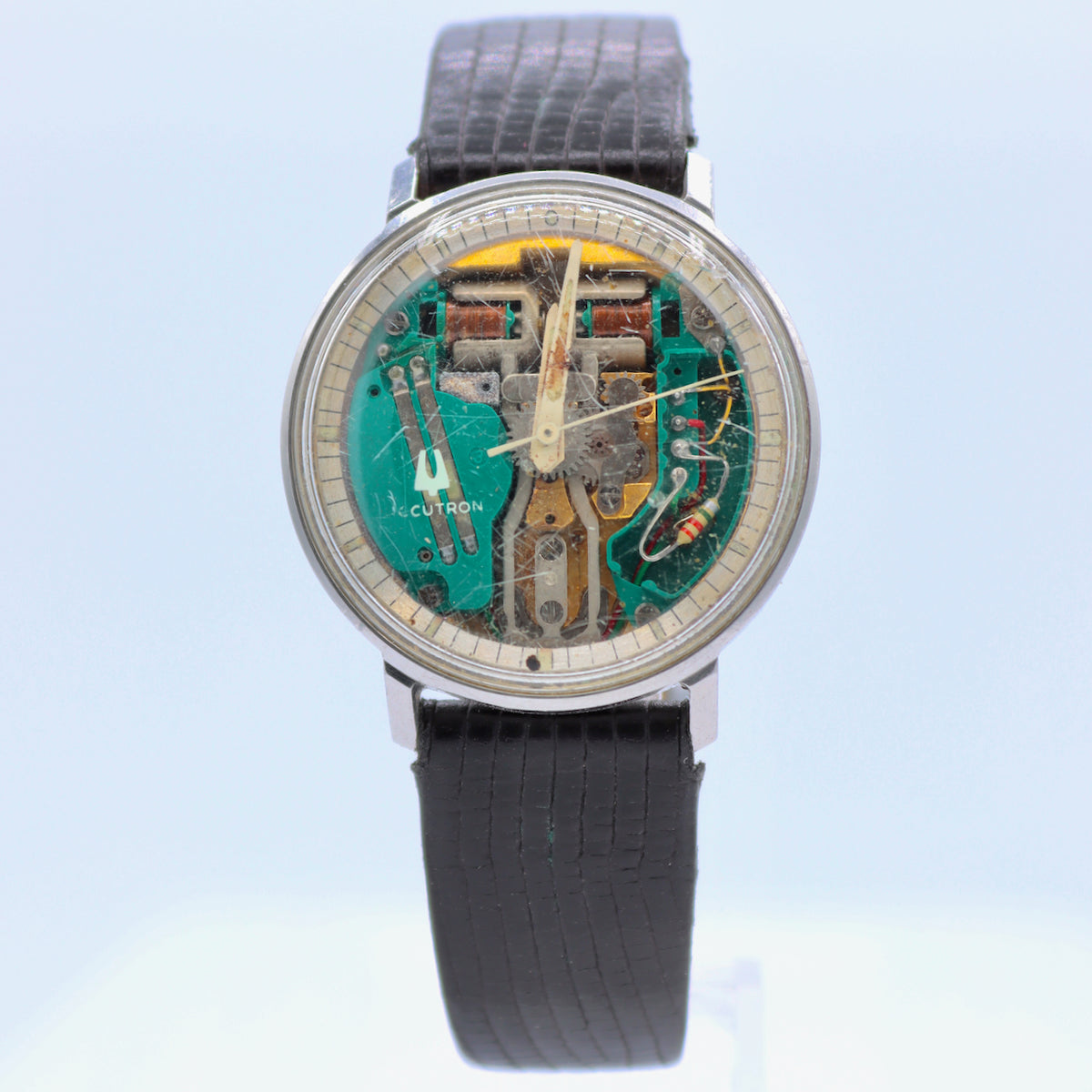 Vintage 34mm Accutron Spaceview Men's Tuning Fork Wristwatch 214 USA S ...