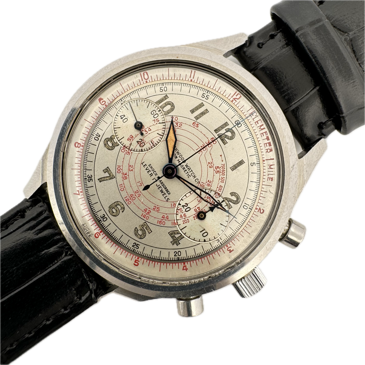 Vintage 36.5mm Lockwood Men's Clamshell Chronograph Wristwatch Venus 1 ...