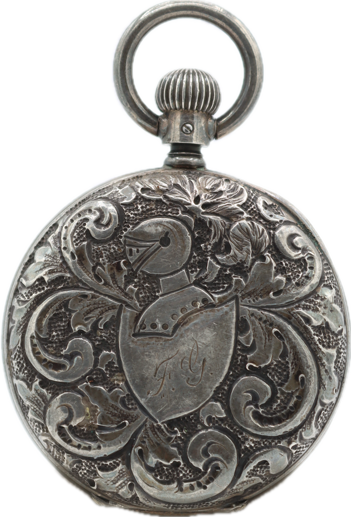 Antique Longines Repousse Knight Mechanical Lever Set Pocket Watch .93 ...