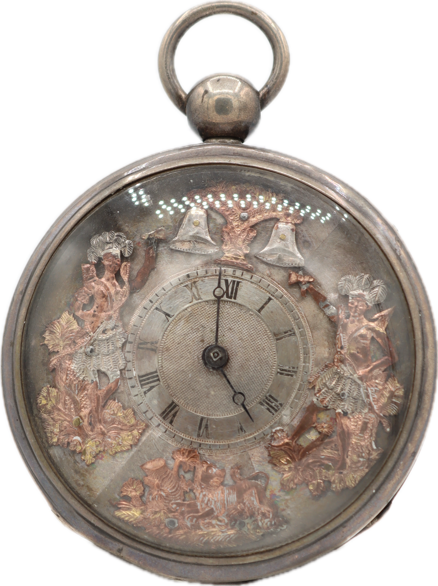 Antique Oudin Fils Automaton Hammer Bells Pump Repeater Fusee Pocket W ...