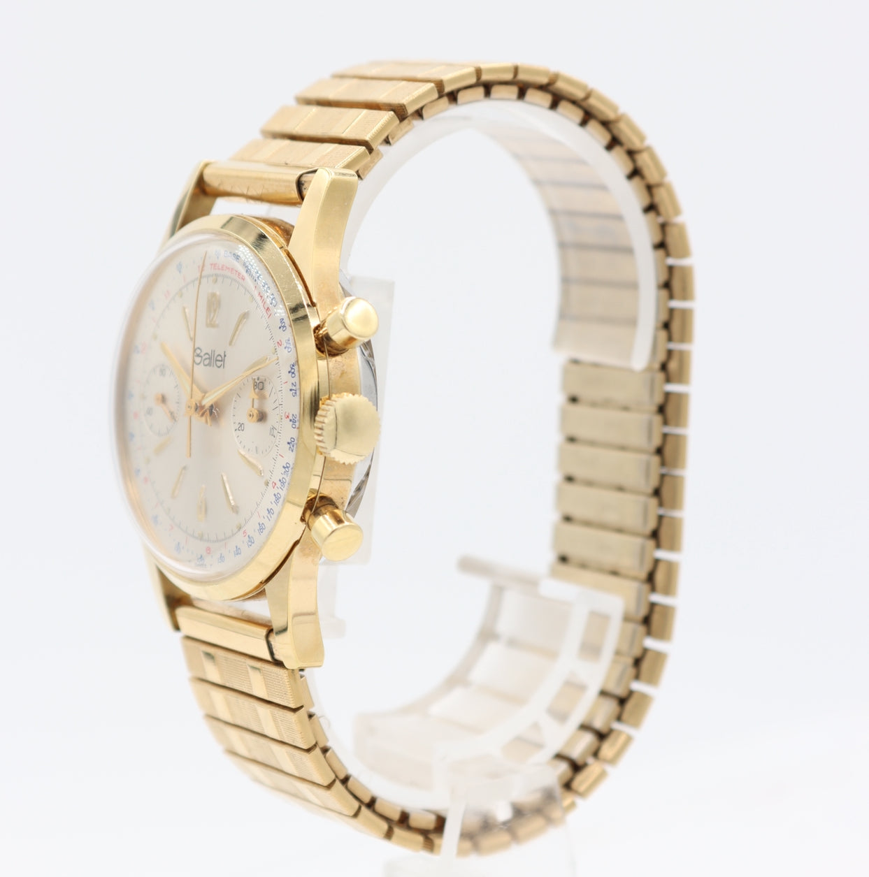 Vintage 35mm Gallet Chronograph Men Mechanical Wristwatch Valjoux 7733 ...