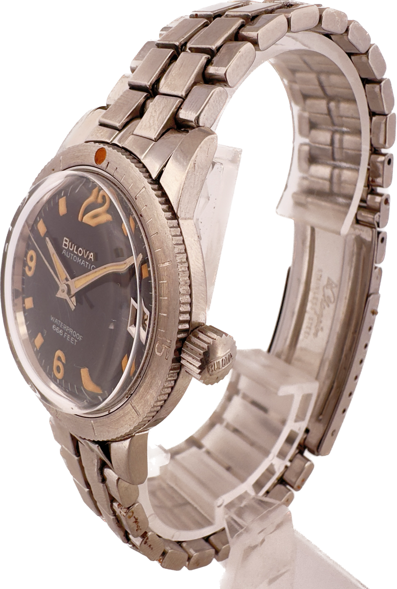 Vintage 1968 Bulova 386-4 Deep Sea Diver Men's Automatic Wristwatch St ...