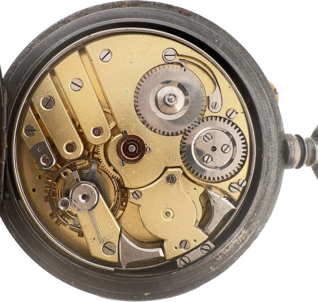 Antique Unsigned LeCoultre Minute Repeater Pocket Watch Gun Metal Swis ...