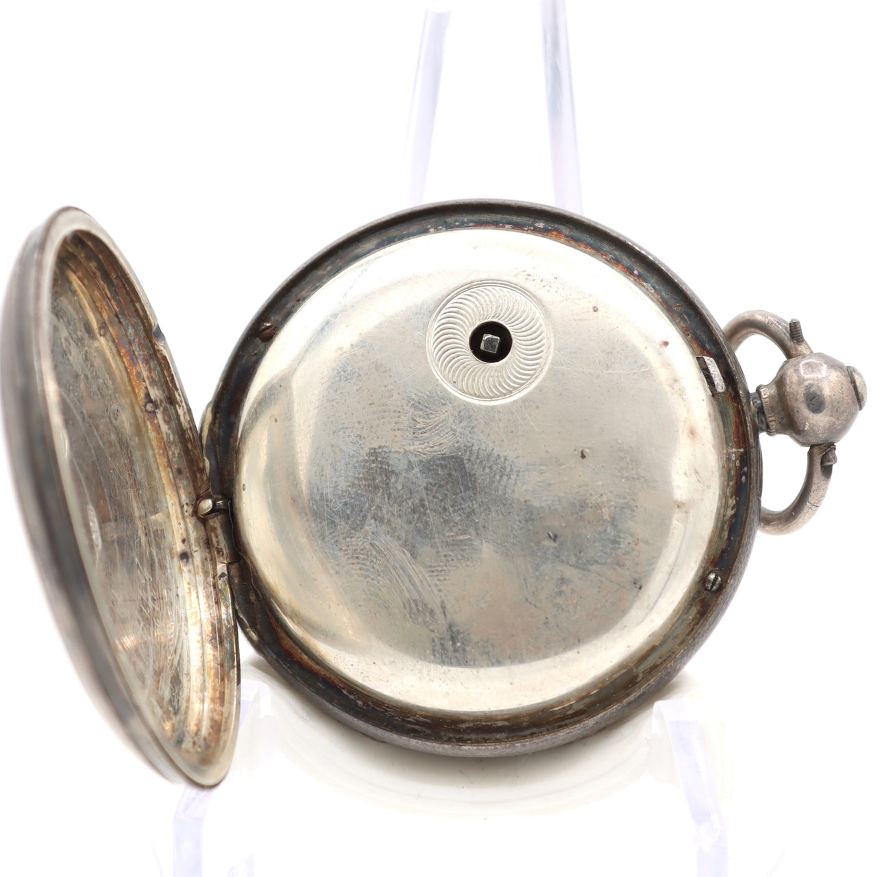 Antique Thomas Robinson Fusee Pocket Watch w Sterling Dial w Gold Indi ...