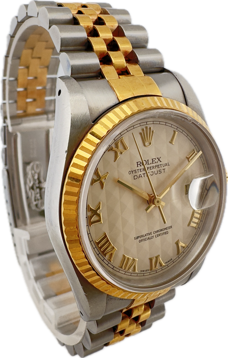 36mm 1988 Rolex Pyramid Datejust 16233 Men Automatic Wristwatch Two To ...