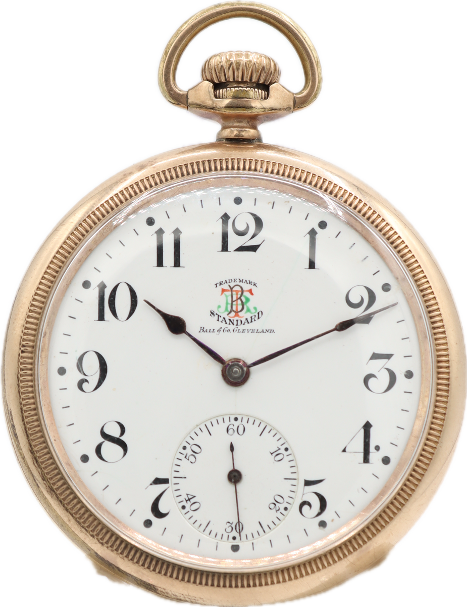 Antique 16s Ball Brotherhood BLE 17 Jewel Railroad Pocket Watch Waltha ...