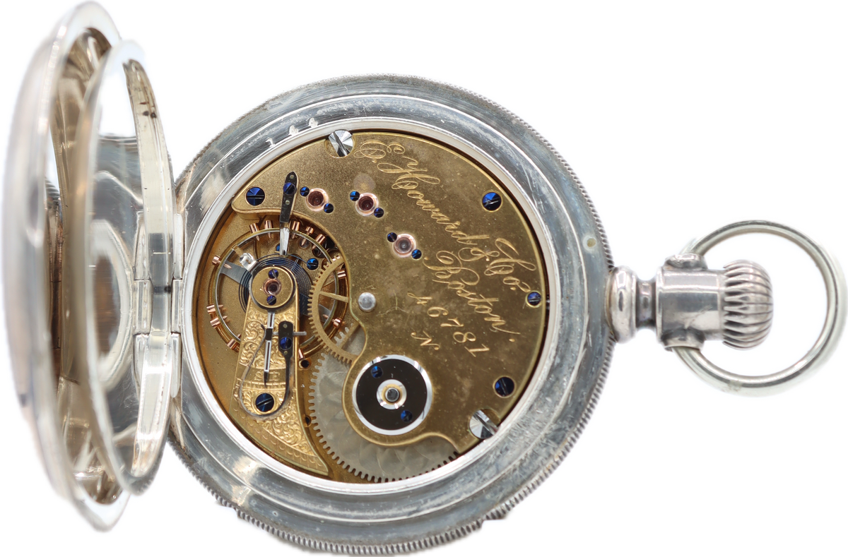 Antique N Size E. Howard & Co. Series IV 15 Jewel Hunter Pocket Watch ...