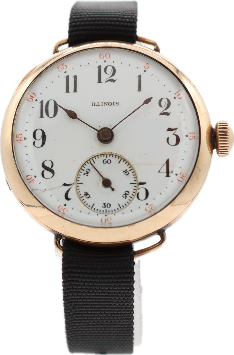 Vintage 33mm 1913 Illinois Wire Lug Men's Mechanical Wristwatch 37 USA ...