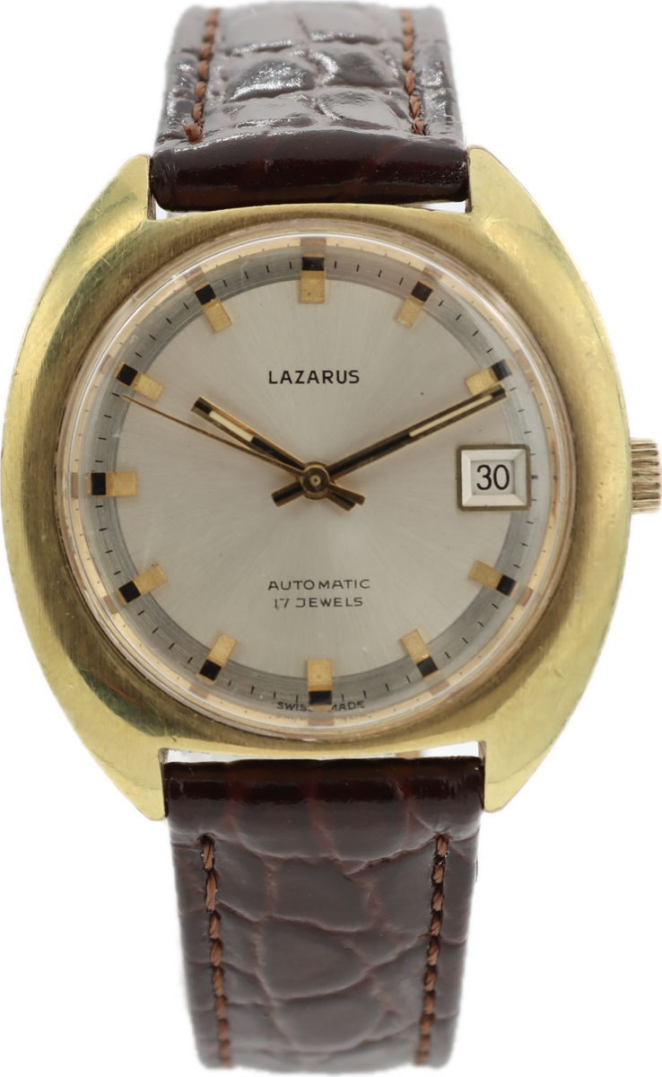 Vintage 35.5 Lazarus Silver Dart Men's Automatic Wristwatch ETA 2782 S ...