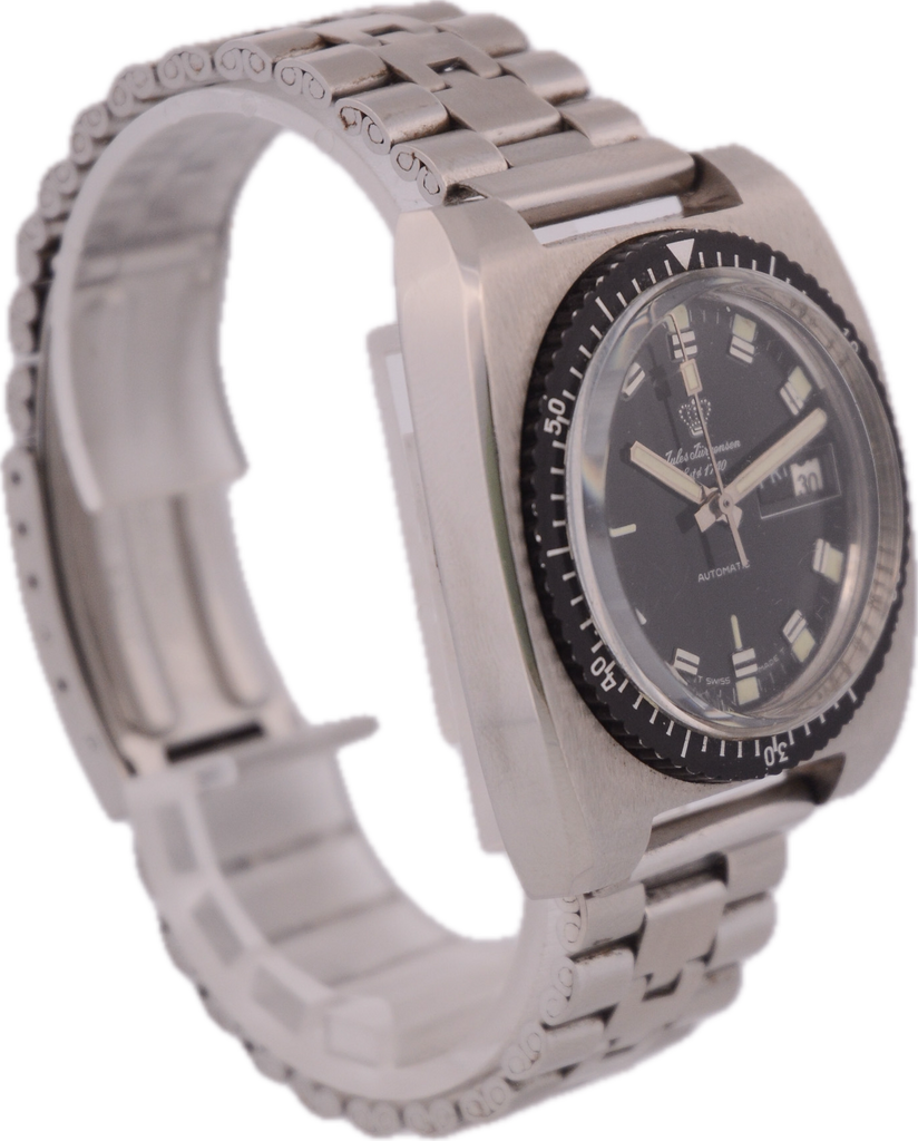 Vintage 37mm Jules Jurgensen Diver 200m Original Bracelet Men's Wristw ...