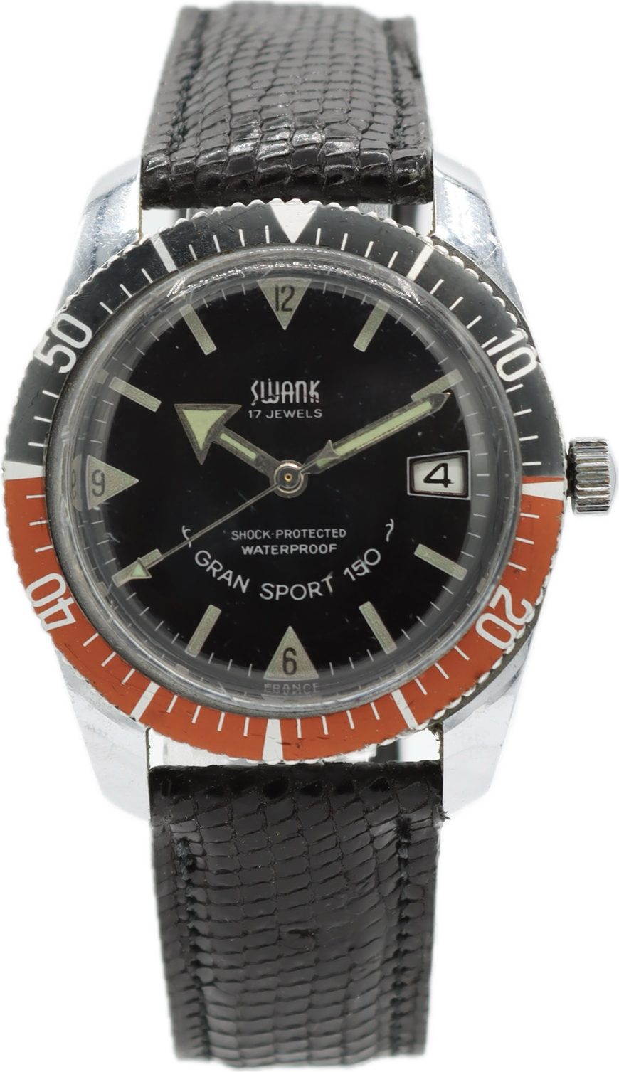 Vintage 36mm Swank Gran Sport 150 17 Jewel Men's Mechanical Wristwatch ...