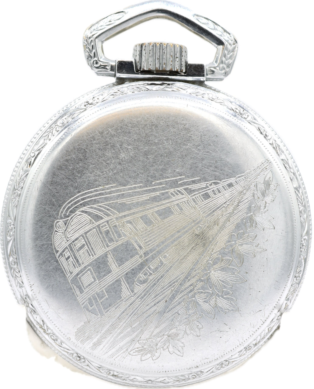 Antique 16S Hamilton Train Mechanical Railroad Pocket Watch 992 Chrome ...