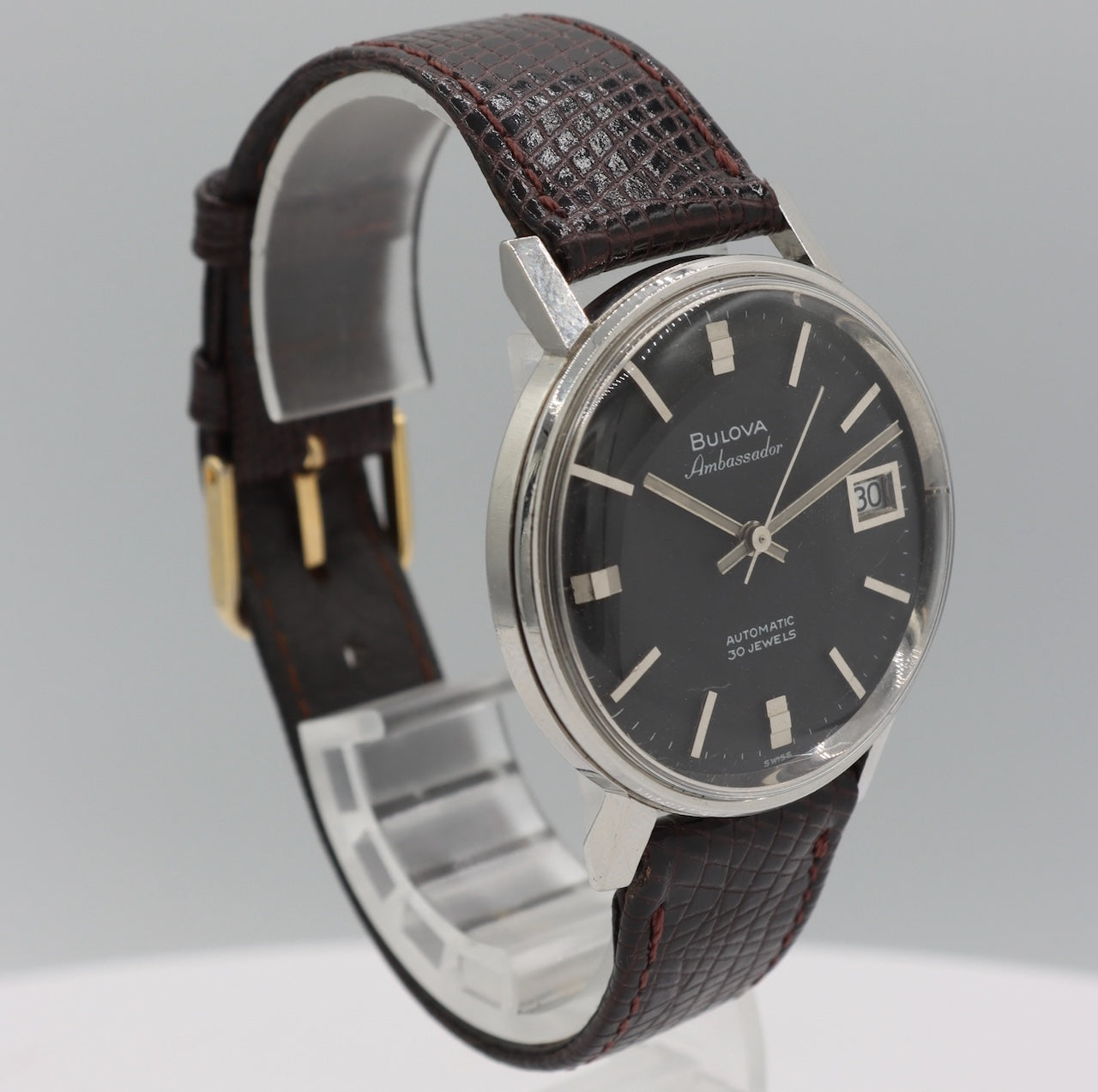 Vintage 35mm 1973 Bulova Ambassador 30 Jewel Men's Automatic Wristwatc ...