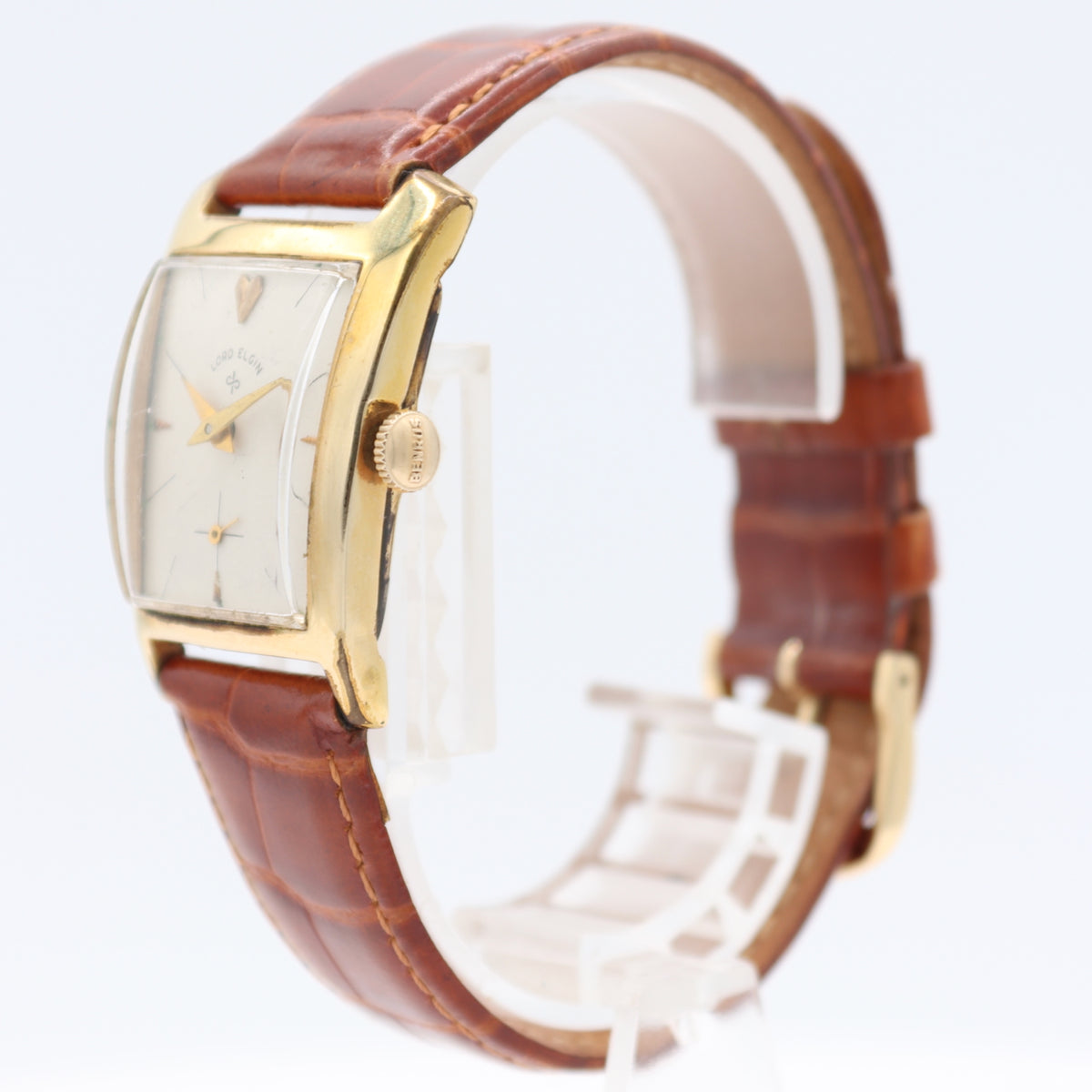 Vintage Lord Elgin 7614-WBB Dunbar Men's Mechanical Wristwatch 718 USA ...