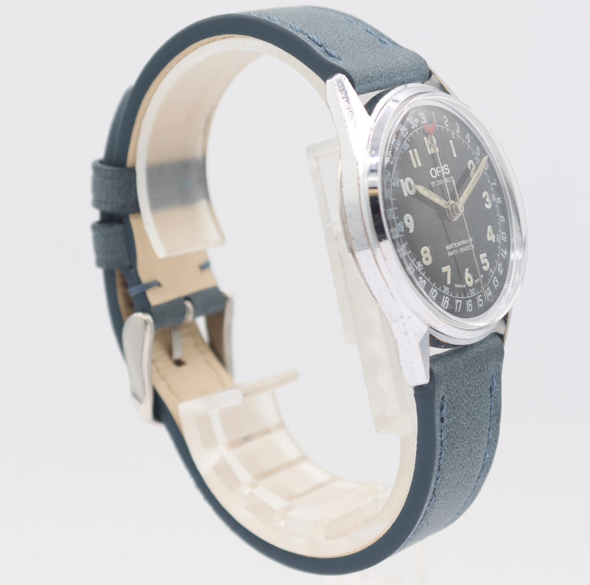Vintage 34mm Oris Pointer Date Men's Mechanical Wristwatch 302 Swiss S ...