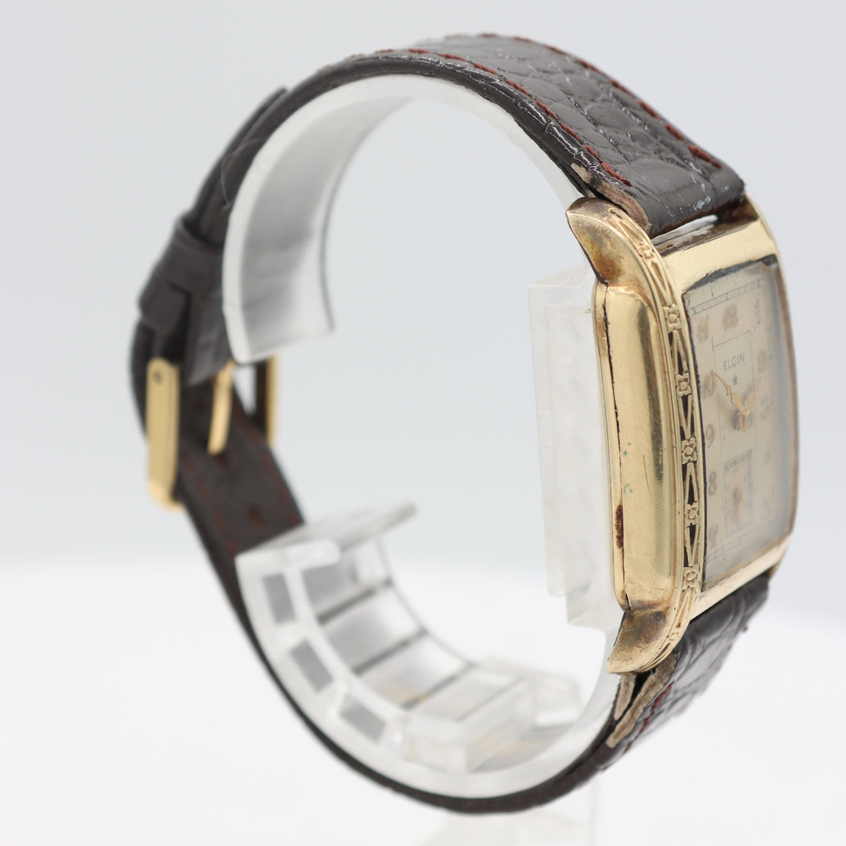 Vintage Elgin Rectangular Art Deco Men's Mechanical Wristwatch 524 USA ...