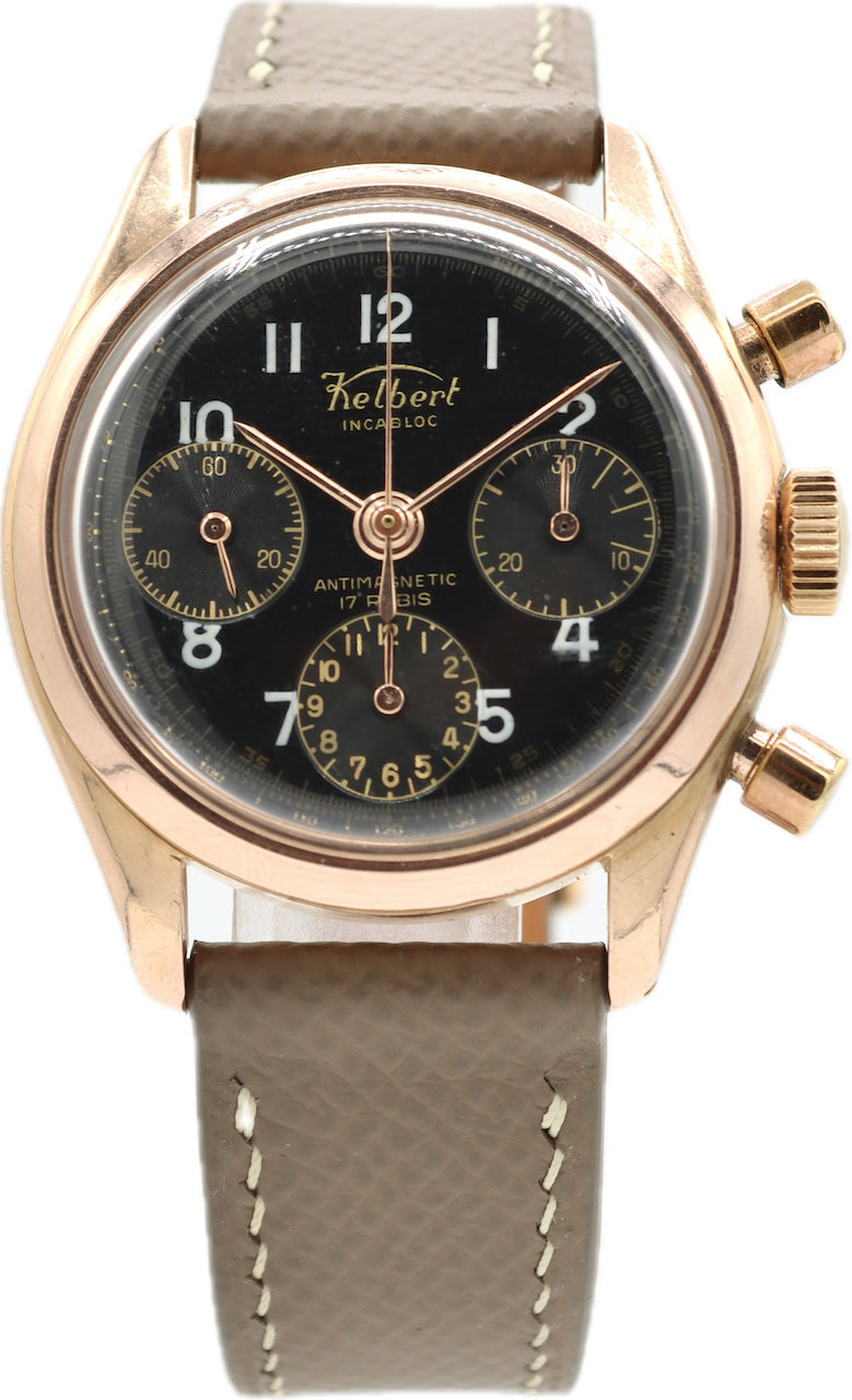 Vintage 36mm Kelbert Screwback Men's Chronograph Wristwatch Valjoux 72 ...