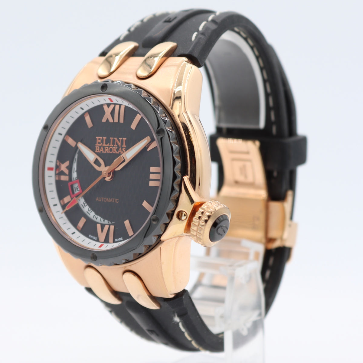 46mm Elini Barokas Genesis Vision Men's Automatic Wristwatch Gold Tone ...