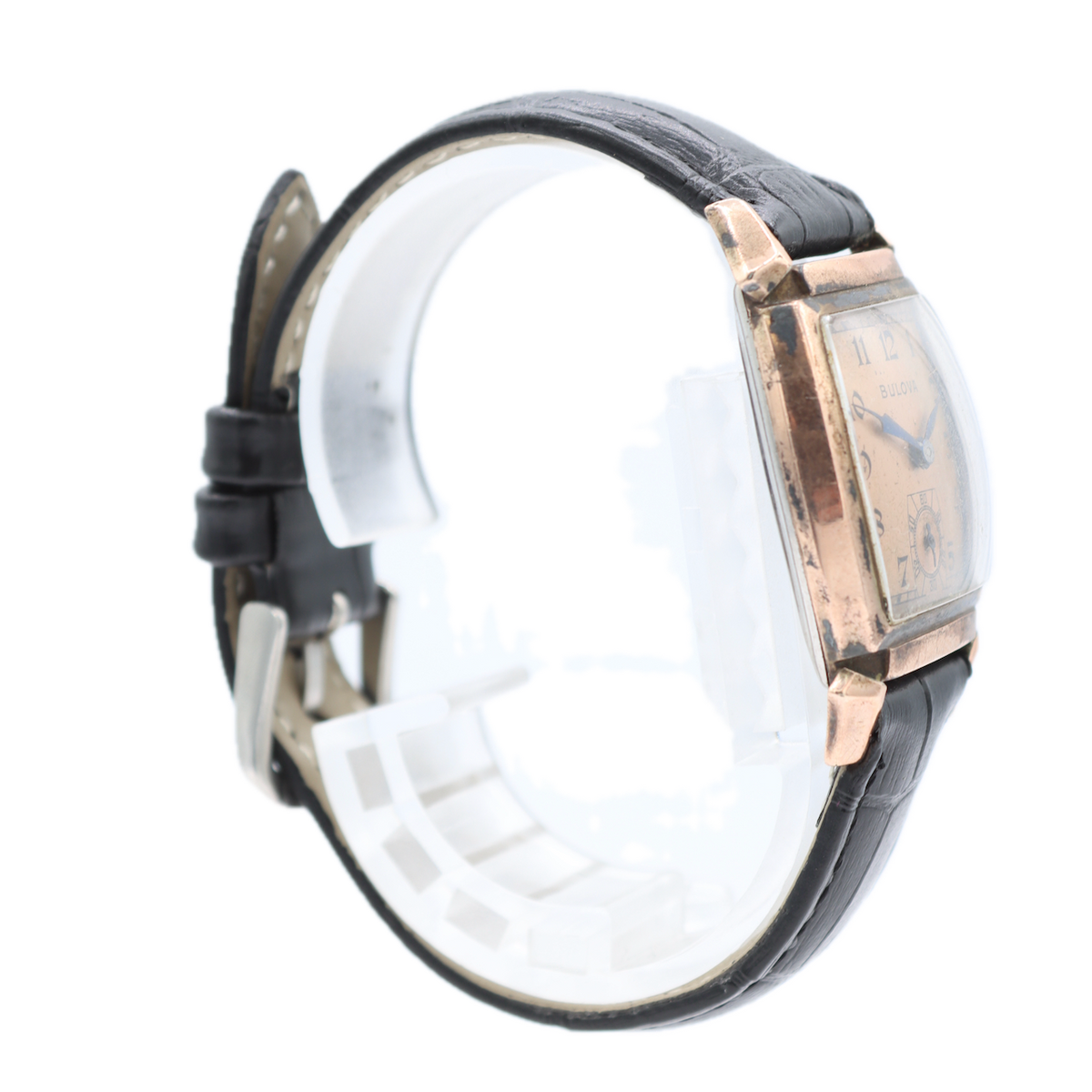 Vintage Bulova Salmon Dial Men's Mechanical Wristwatch 10 AX USA 10k R ...