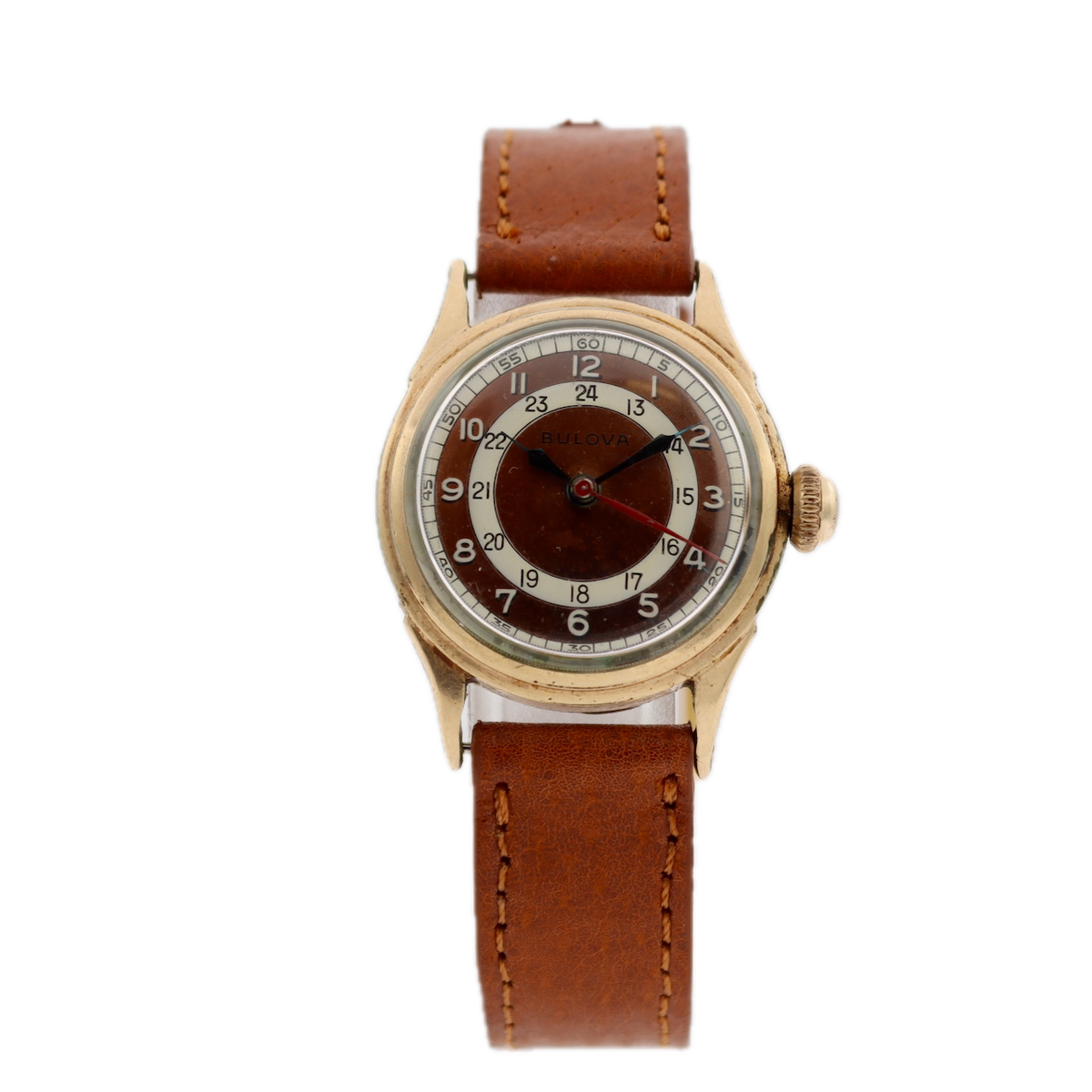 Vintage Bulova Bullseye Dial Men's Mechanical Wristwatch 10 BCC Steel ...