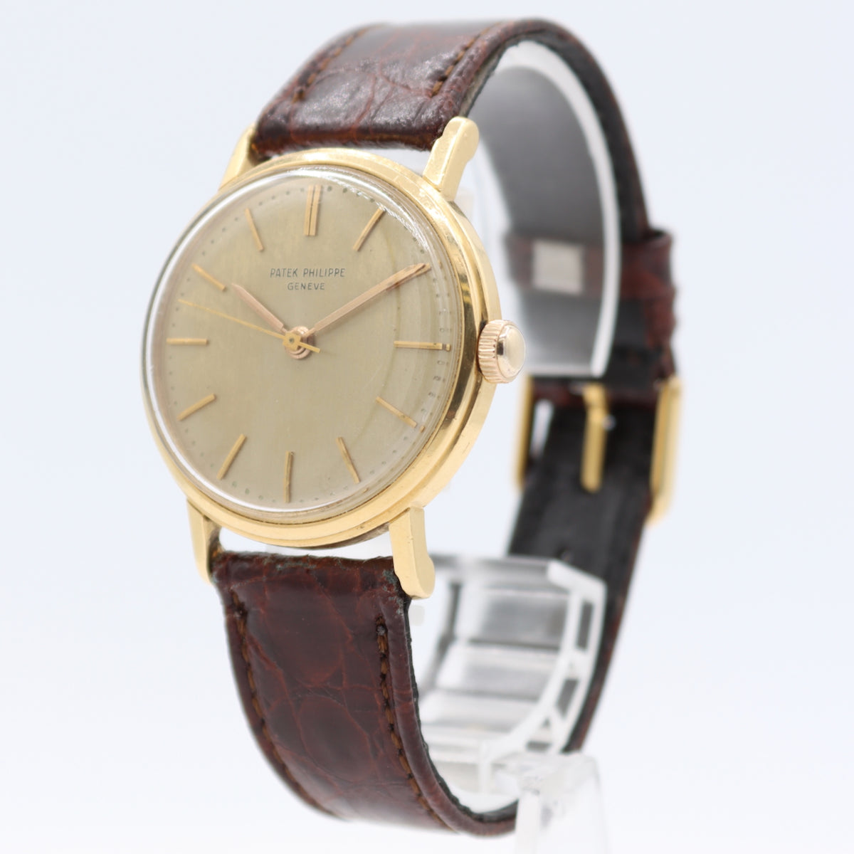 Vintage Patek Philippe 3423 Calatrava Men's Wristwatch 27SC Swiss 18k ...