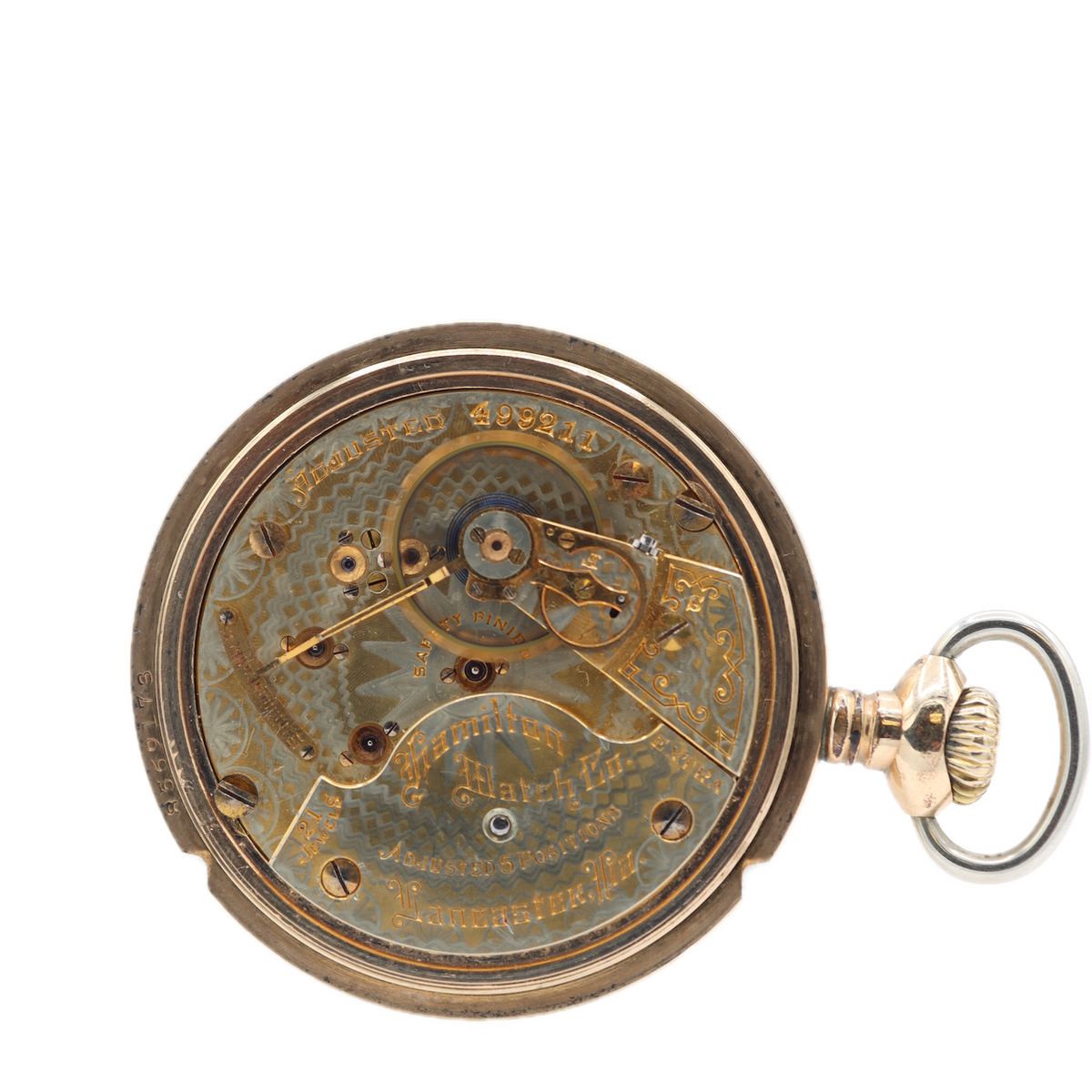 Antique 18s Hamilton Two Tone Rare 21 Jewel Railroad Pocket Watch 940 ...