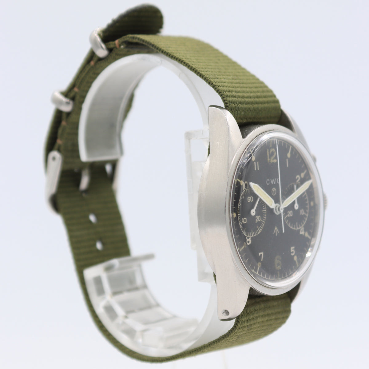 Vintage 39mm 1973 CWC Military Pilot Men's Chronograph Wristwatch Stee ...