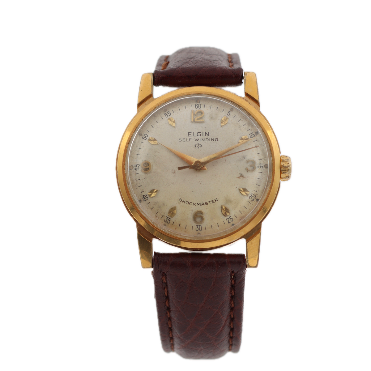 Vintage Elgin Shockmaster Men's Automatic Wristwatch 643 USA Gold Plat ...