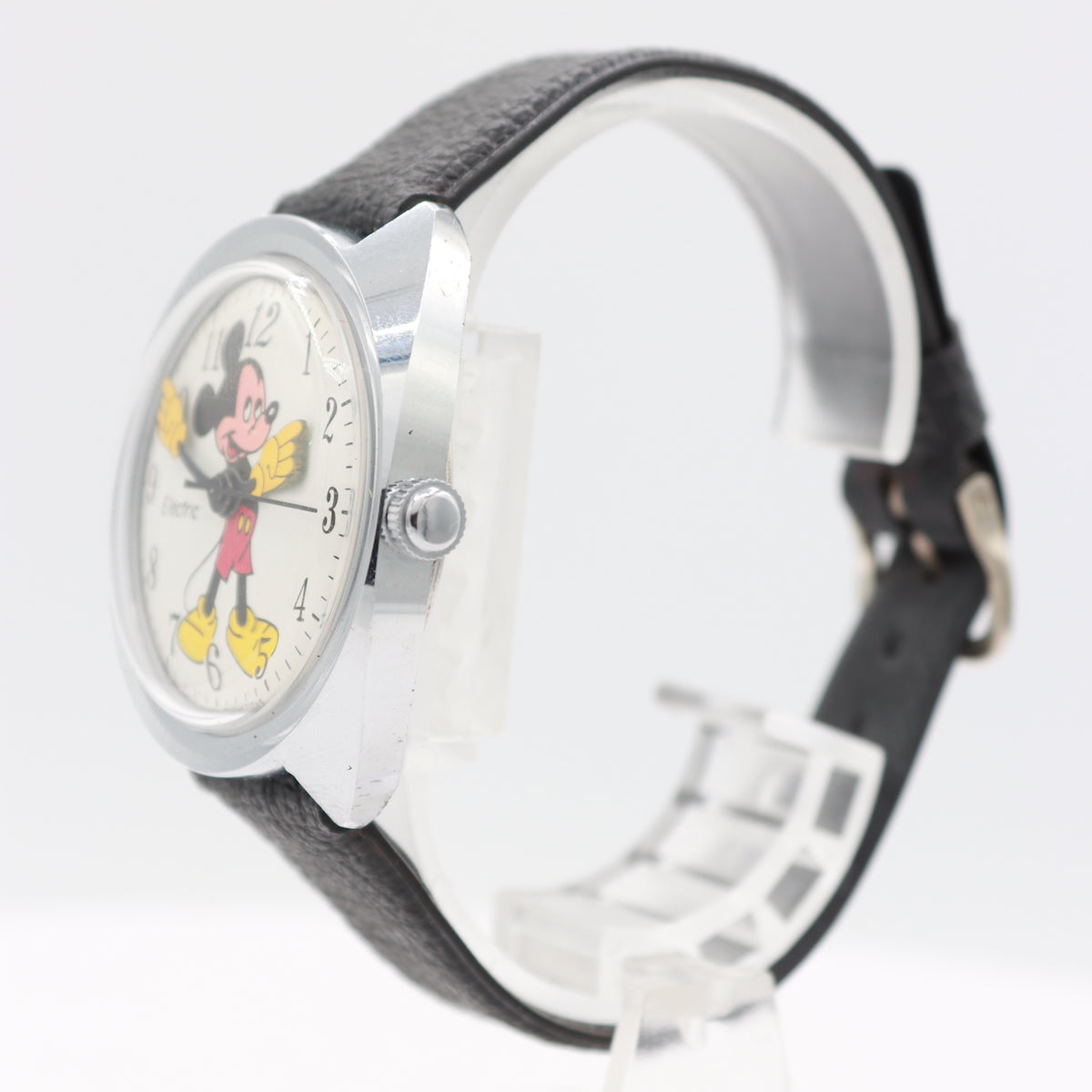 Vintage Timex Mickey Mouse Men's Electric Wristwatch USA Steel & Chrom ...