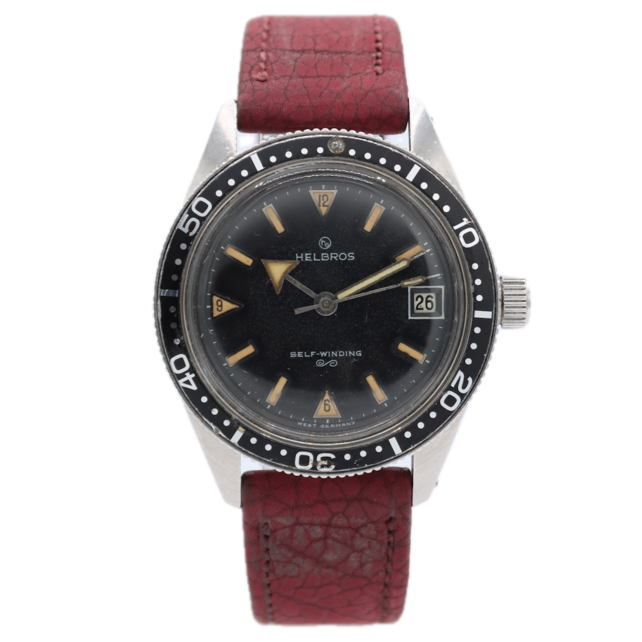 37.5mm Helbros Skin Diver Men's Automatic Wristwatch PUW 1361 West Ger ...