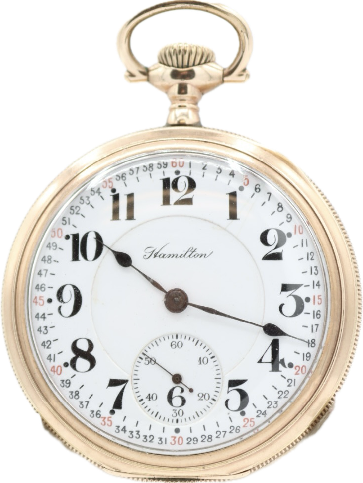Antique 16S 1917 Hamilton Montgomery Mechanical Railroad Pocket Watch ...