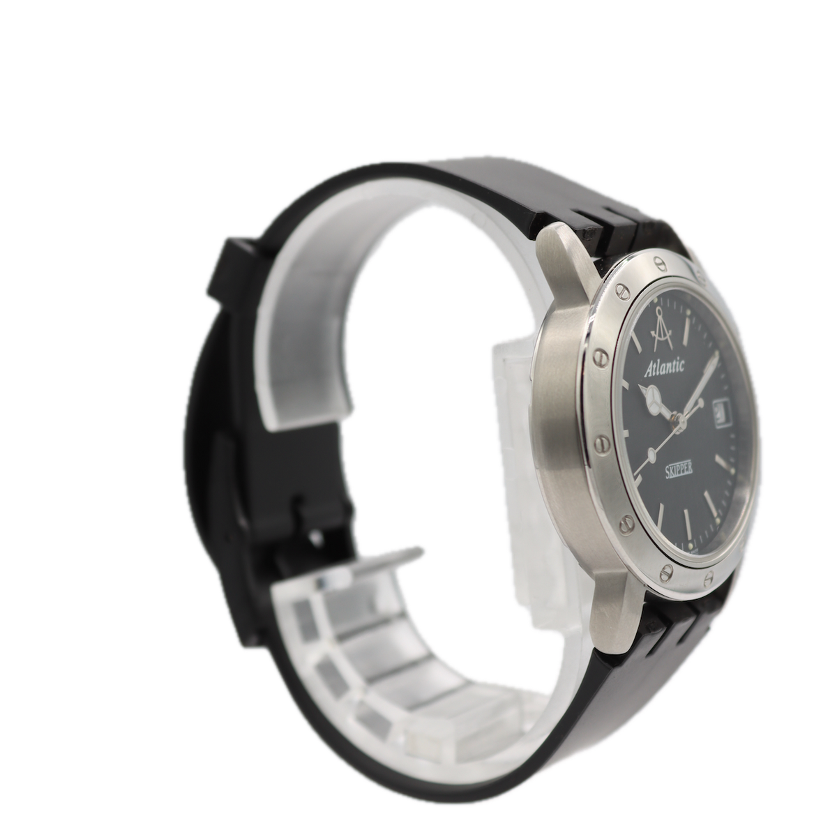 Vintage Atlantic 3404 Skipper Men's Automatic Wristwatch Swiss Stainle ...