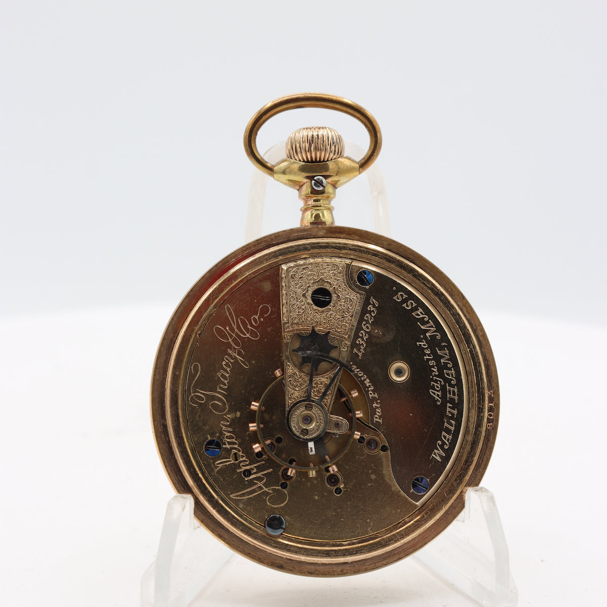 Antique 18s 1880 Appleton T. Locomotive 15 Jewel Pocket Watch Waltham ...