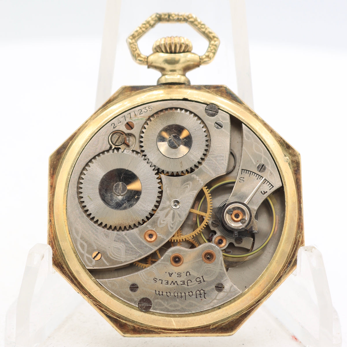 Antique 12s 1924 Waltham Chronometro Victoria 15 Jewel Pocket Watch 22 ...