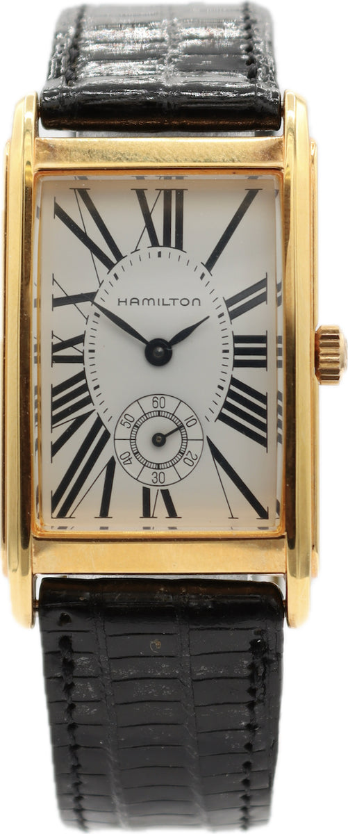 Vintage Hamilton 6160 Ardmore Men's Quartz Wristwatch Gold Tone w Liza ...