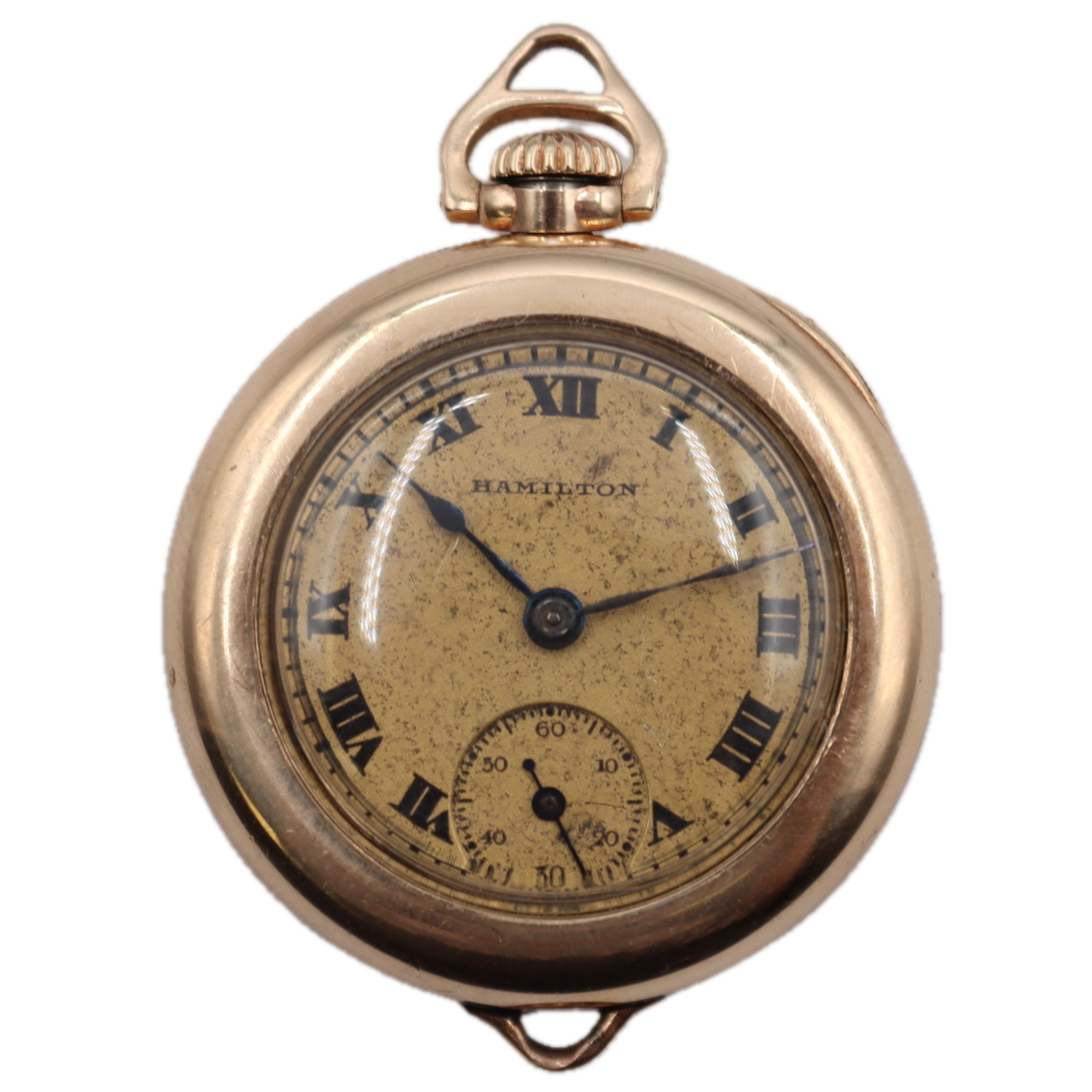 Antique 6/0s 1920 Hamilton Roman Mechanical Pocket Watch 986 25 Year G ...