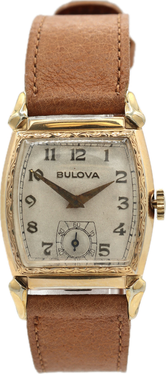 Vintage Bulova Cadet Men's Mechanical Wristwatch 10BC 10k Rolled Gold ...