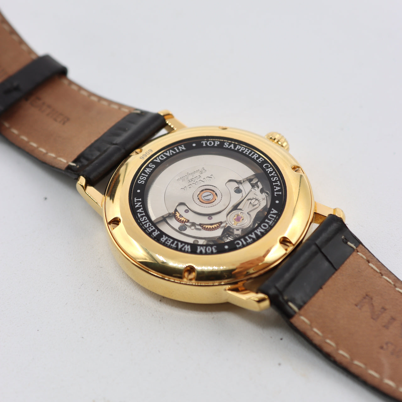 37mm Nivada Rockefeller Men's Automatic Wristwatch Swiss Steel Exposed ...